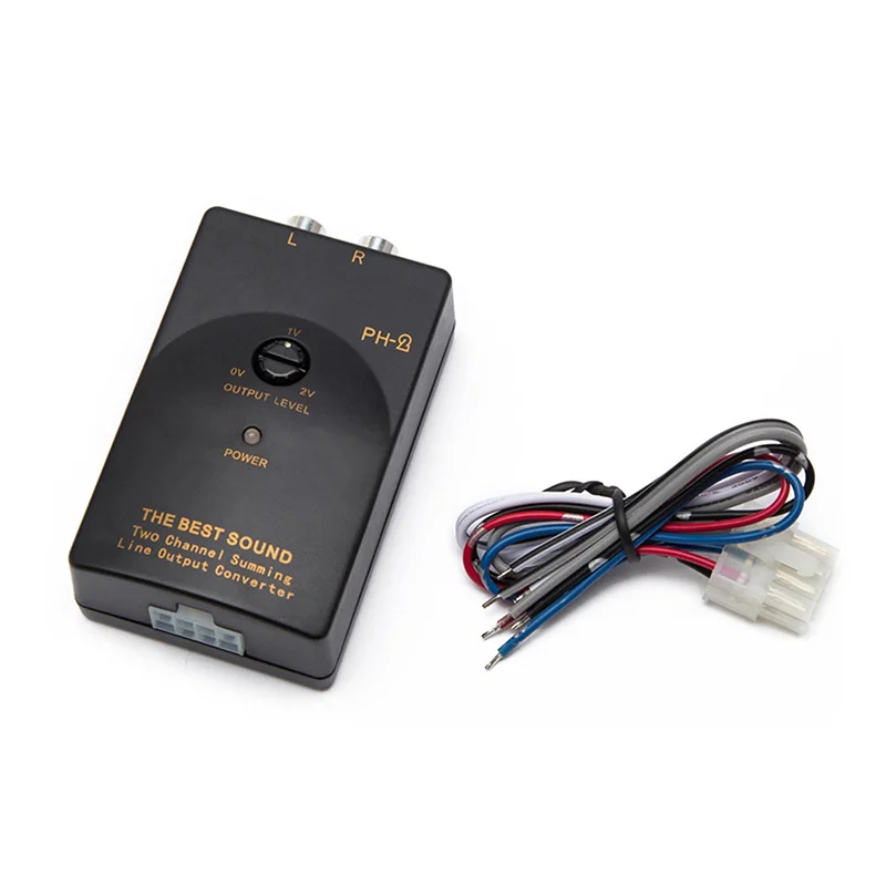 Yüksek VF Döner Düşük VF Oto Araba RCA Stereo Hoparlör Seviye Dönüştürücü Ses Seviyeleri ...