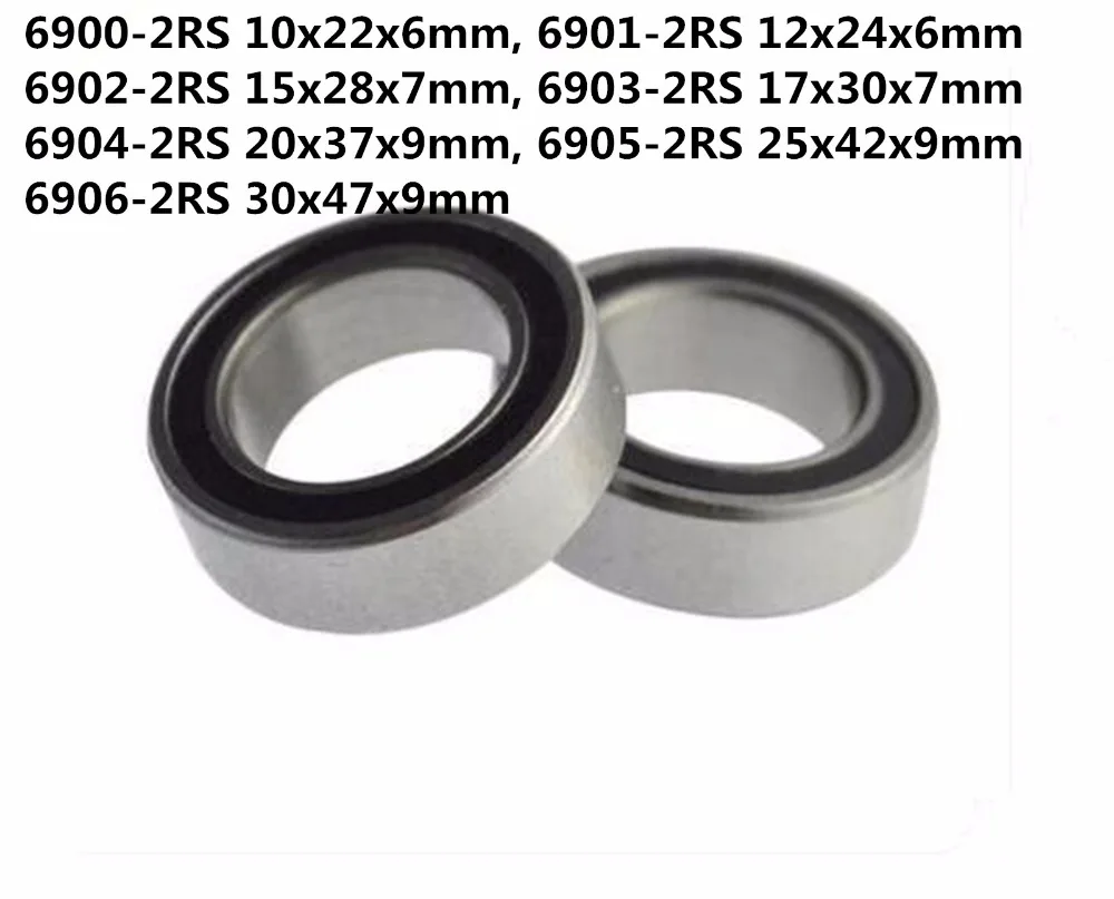 20pcs 6900 2RS 6901 2RS 6902 2RS 6903 2RS 6904 2RS 6905 2RS 6906 2RS ...