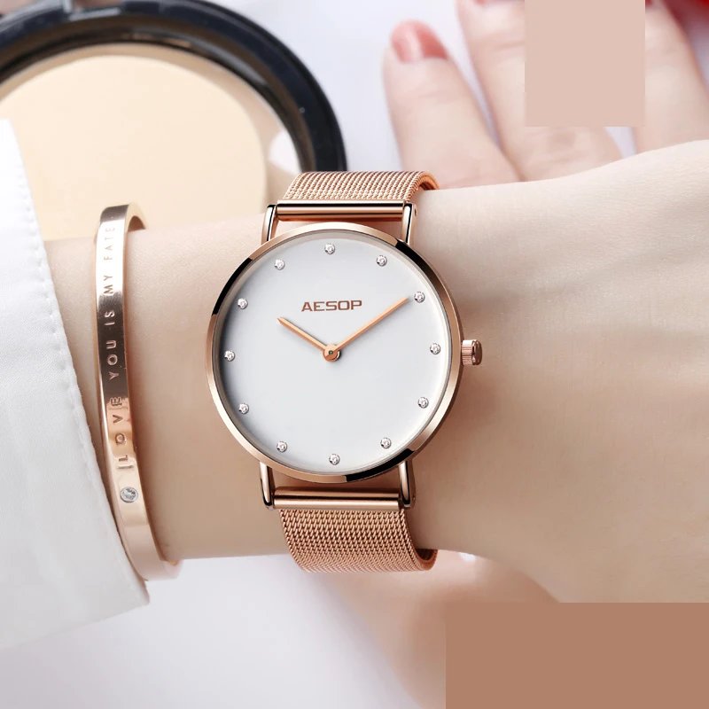 Luxury watch women Waterproof women Quartz watches ultrathin big dial ...