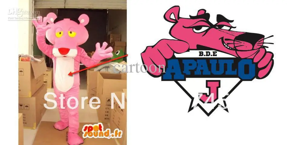 Disfraz personalizado de Mascota de Pantera Rosa, disfraz de personaje ...