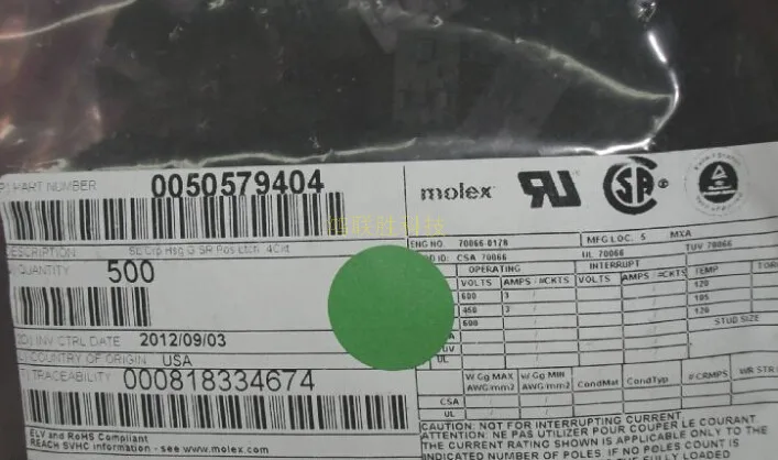100 개/몫 몰 렉스 커넥터 50579404 0050579404 5057 9404 50 57 9404|connector ...