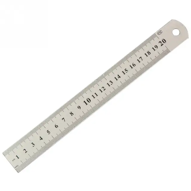 Stainless Metal Ruler Practical Metric And Inches Measurement Double ...