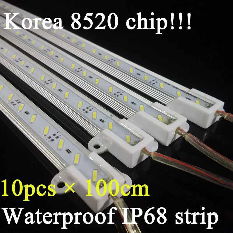 10pcs/lot 100cm Korea 8520 rigid strip waterproof IP68 Hard Rigid Bar ...