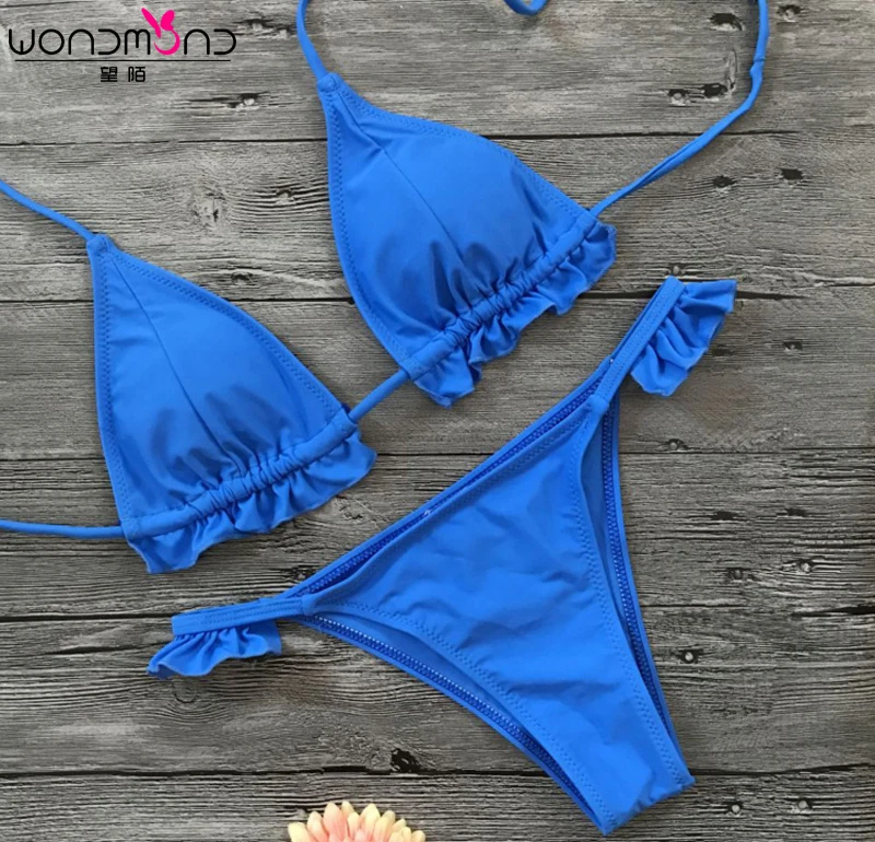 Bikini Ruffle Micro Bikini Swimwear Women Sexy Swimsuit Brazilian