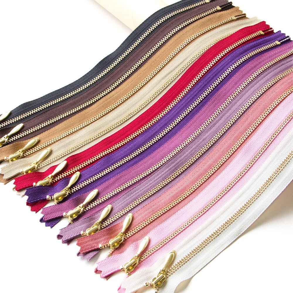 1pcs-YKK-3-Golden-Brass-Metal-Zipper-Close-end-Auto-Lock-Zipper-Slider ...