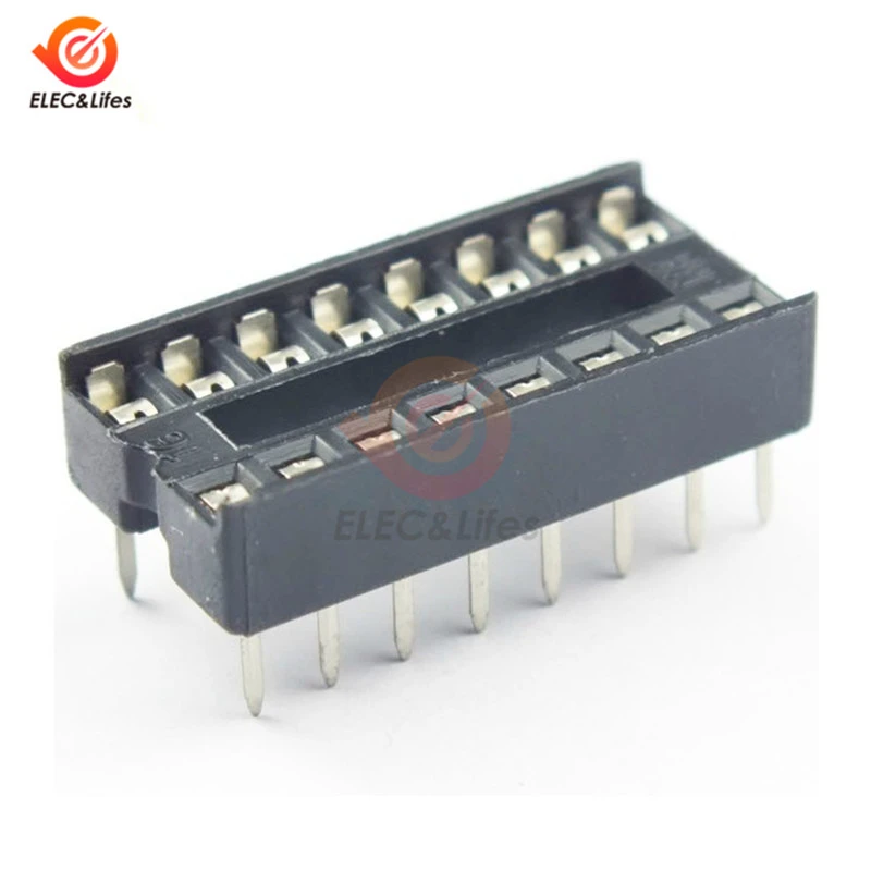 10pcs 16pins 16 Pin 16p Dip Ic Chip Sockets Adapter Connector Solder ...