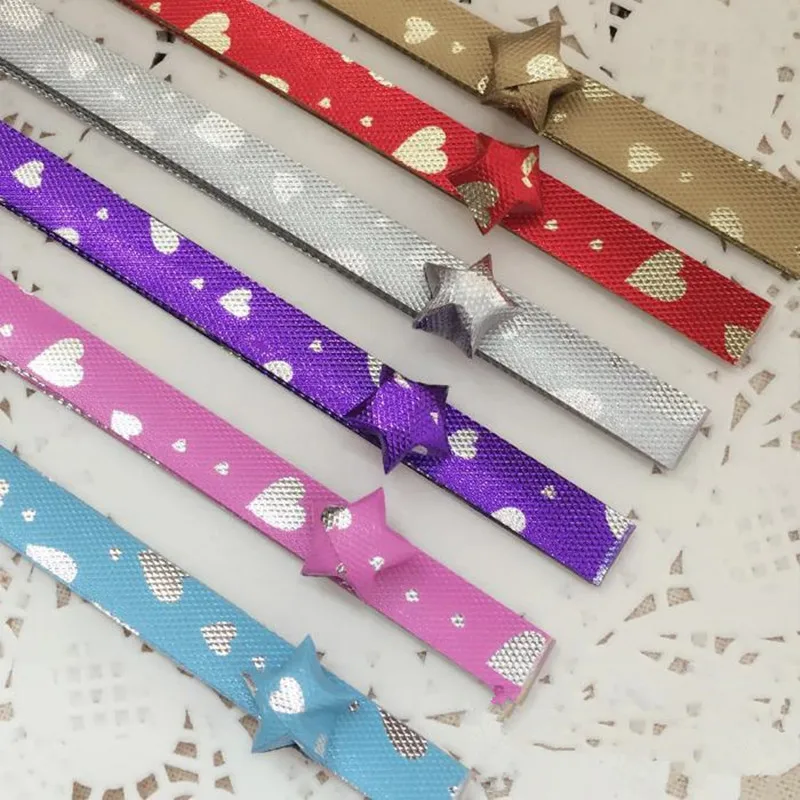 120 unids/lote de papel de estrella de la suerte, papel de estrella de ...