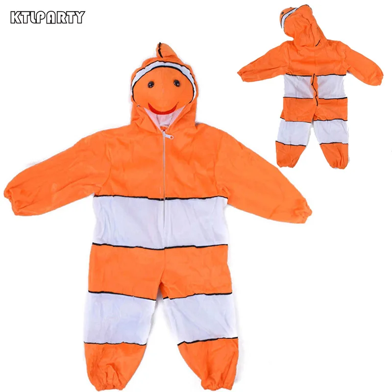 KTLPARTY Kids Clown Fish Costume Cartoon Character Nemo Cosplay Costume ...