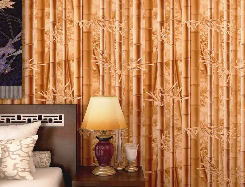 Bamboo Textured Wallpaper Rooms