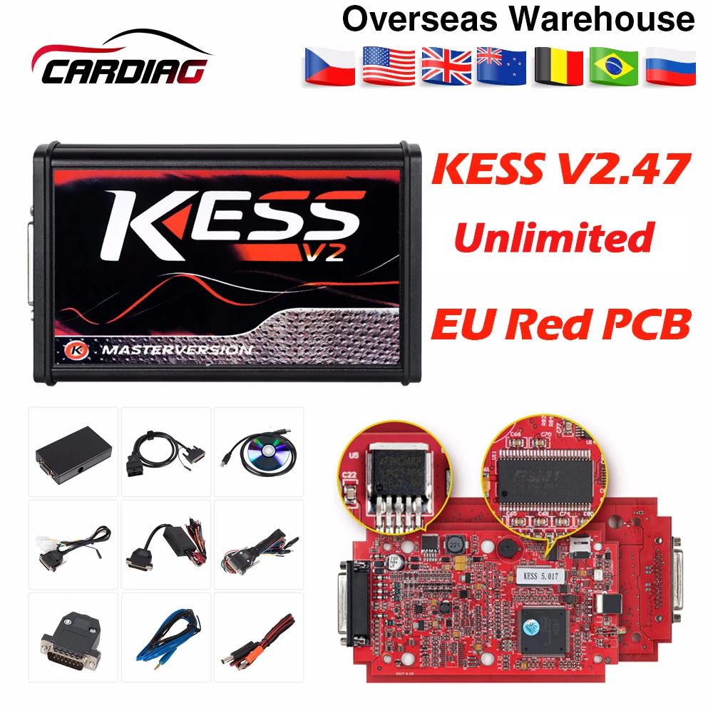 Aliexpress.com : Buy Red KESS V2.47 V5.017 No Tokens ECU Chip Tuning ...