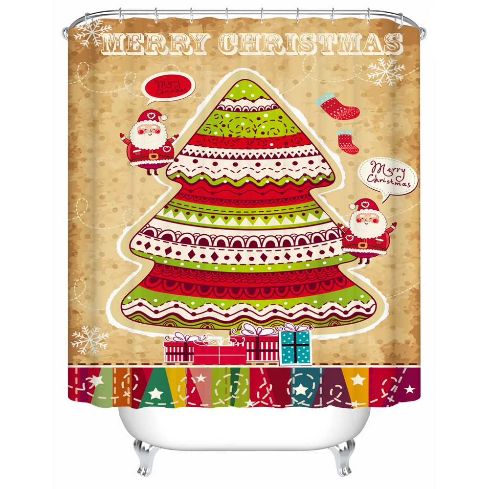 Art Design That Beautiful Christmas Tree and The Cute Santa Claus ...