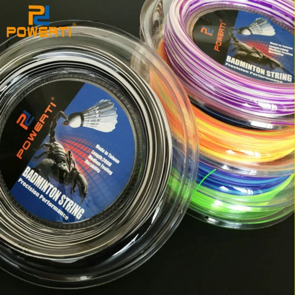 Colorful Genuine Badminton Strings 200 Meters 0.7mm Lining Durability ...