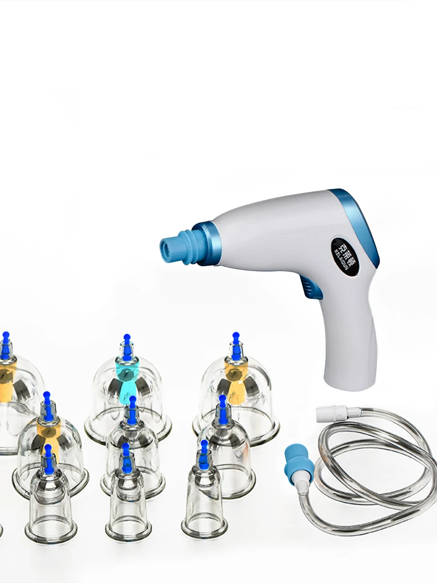 Electronic Vacuum Cupping 12 Cans Electric Gun Device Suction Ventosa ...