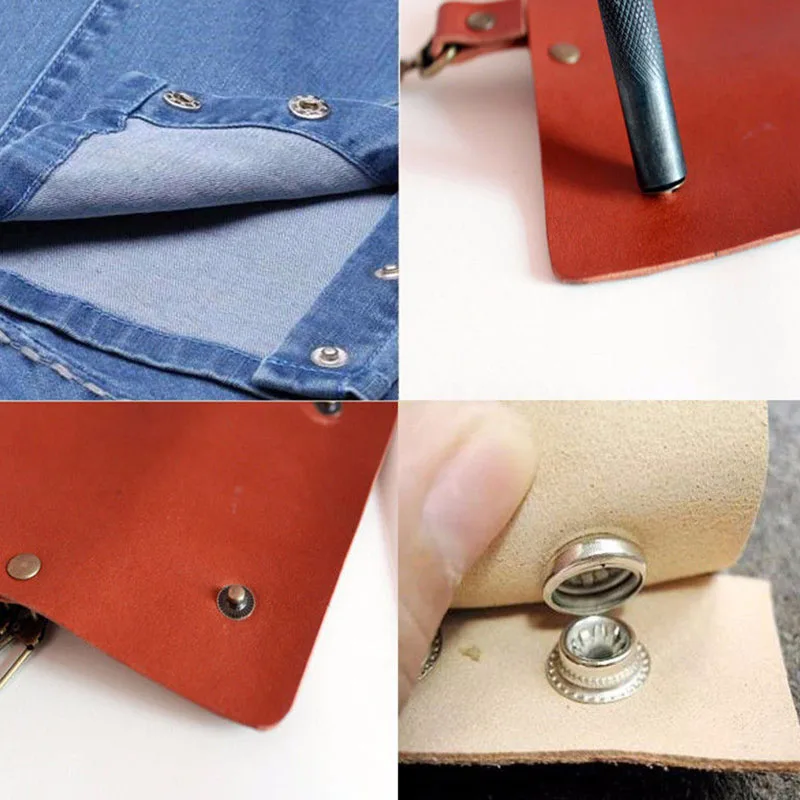 Metal Sliver Socket Fastener Snap Kit Press Heavy Duty Stud Button ...