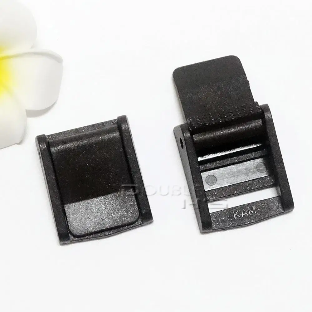 50pcs/lot 3/4" Cam Buckles Plastic Black Toggle Clip Backpack Straps ...