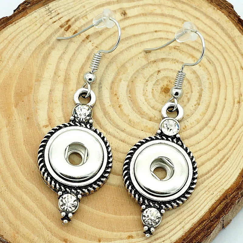 New-JA0066-Fashion-Beauty-Simple-Round-crystal-snap-earrings-pair-fit ...