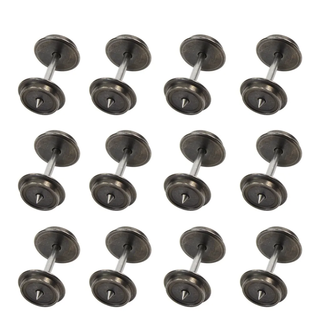 Evemodel 12pcs 36'' Metal Wheels for Model Train 1:87 HO Scale New AC ...