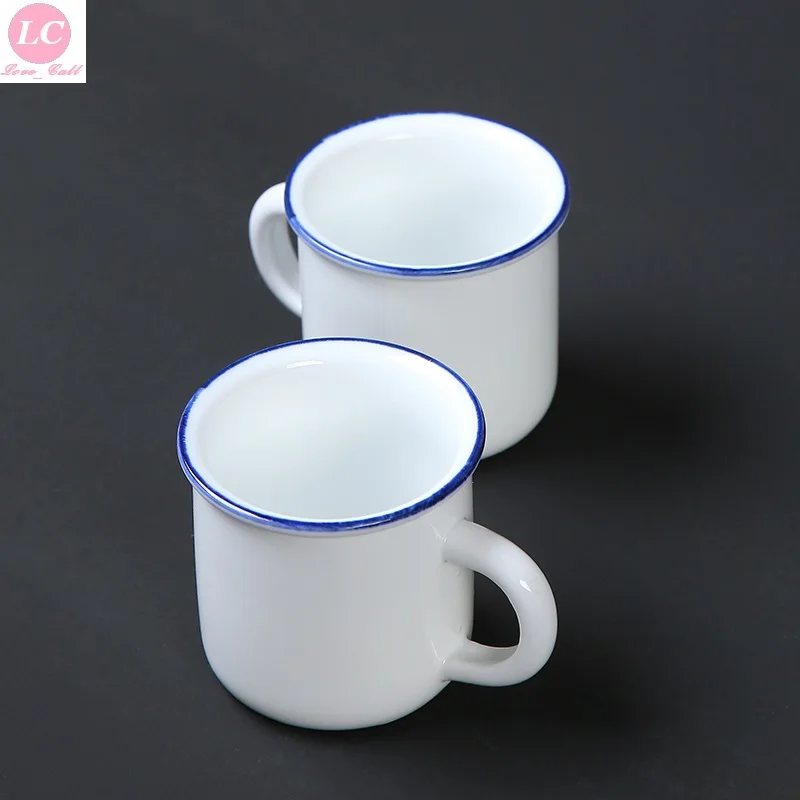 150ml Mini Mug Small Water Cup 1PC Ceramic Coffee Mug White Ceram Cup ...