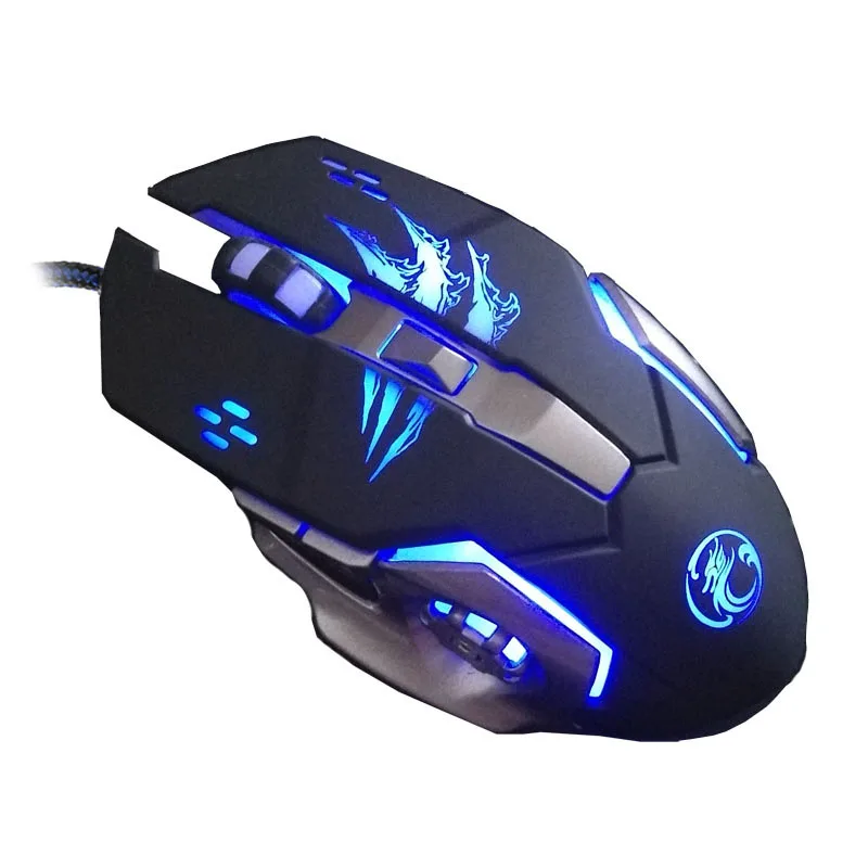 Super 6 Button 3200 DPI 4 LED Backlit Mechanical Gaming Mouse Mice USB ...