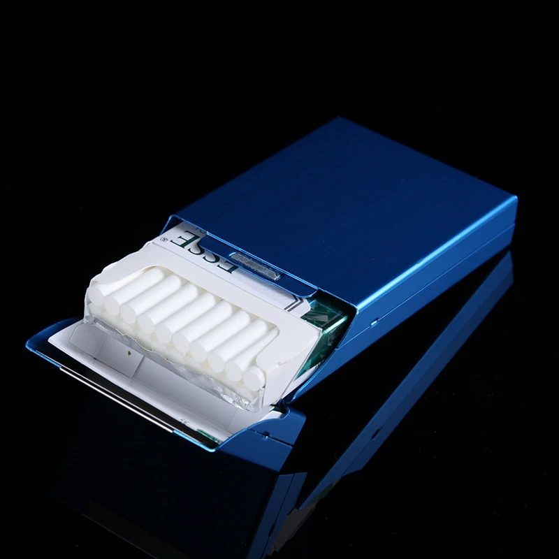 Ultra Thin Pipes Creative Personality Cigaret Case Slim Metal Clamshell ...