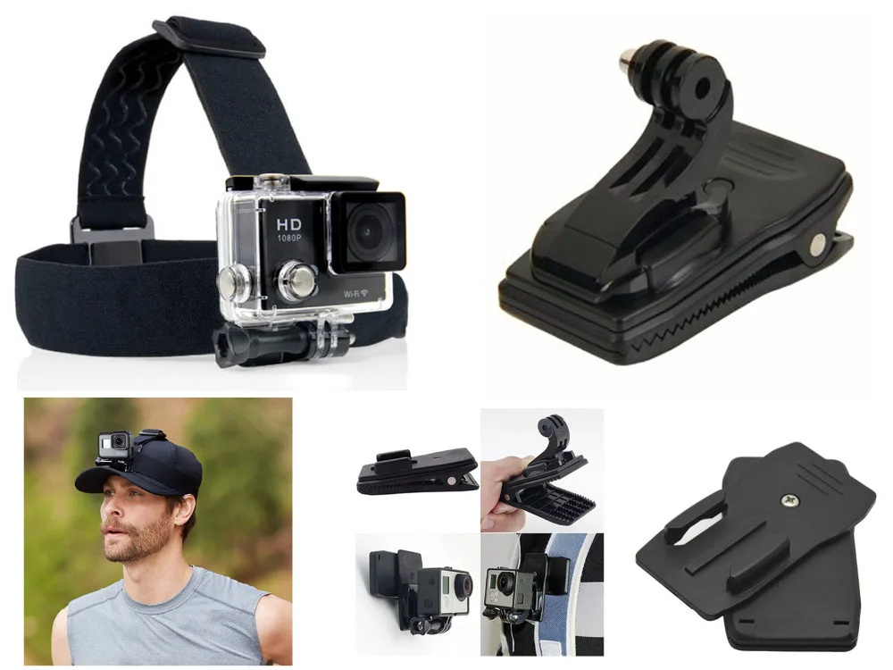 limitX Head Strap & Clip Clamp Mount for Garmin Virb 360 Ultra 30 Kodak ...