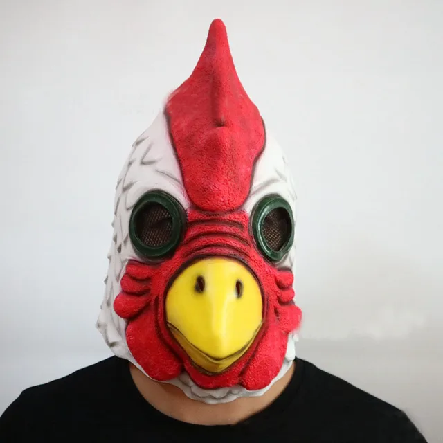 Top Grade Party Chicken Mask Head Full Face Mask Halloween Party Prop ...