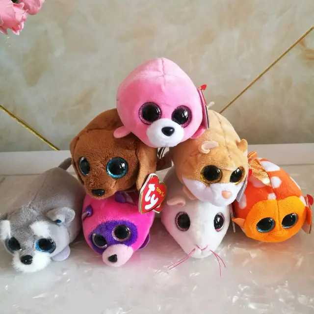 10CM TY TEENY TYS cara cat anna mouse peewee hamster ranger dog rugger ...