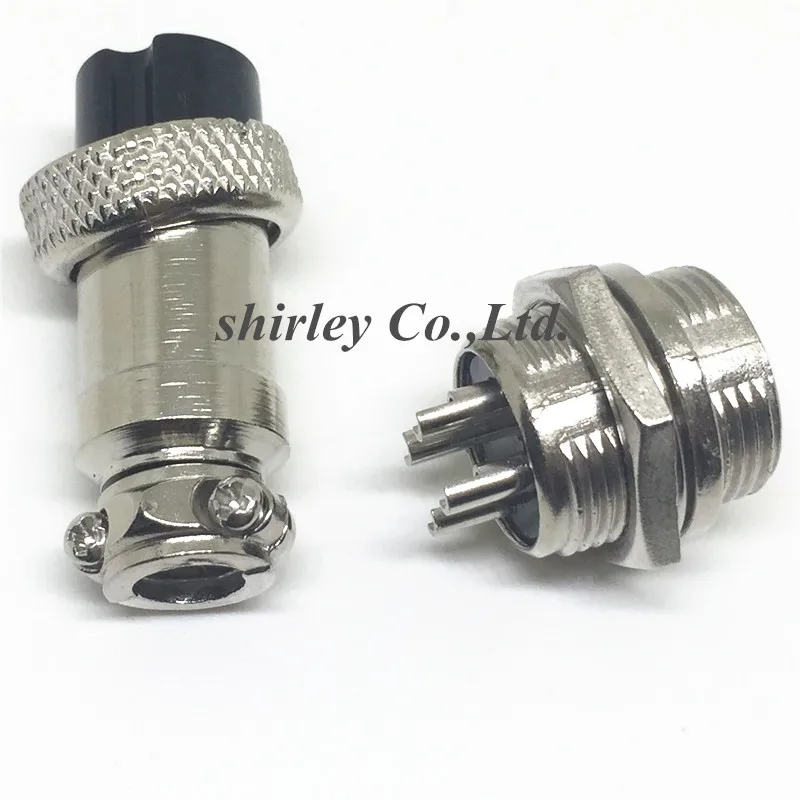 10pair Male & Female Diameter 16mm Wire Panel Connector GX16 4P GX16 4 ...