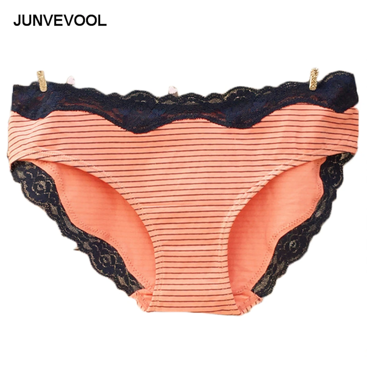 Underwear Women Sexy Lace Underpanties Striped Breathable Underwears ...