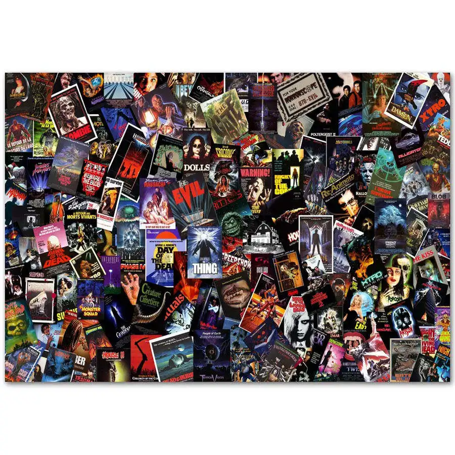 Horror Movie Collage Poster