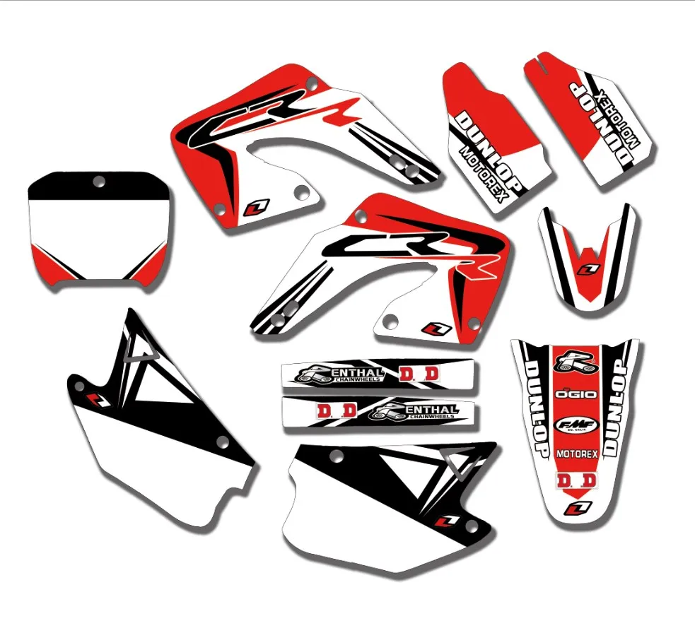 Motorcycle Team Graphics Decals Stickers For Honda CR125 CR125R CR250 ...