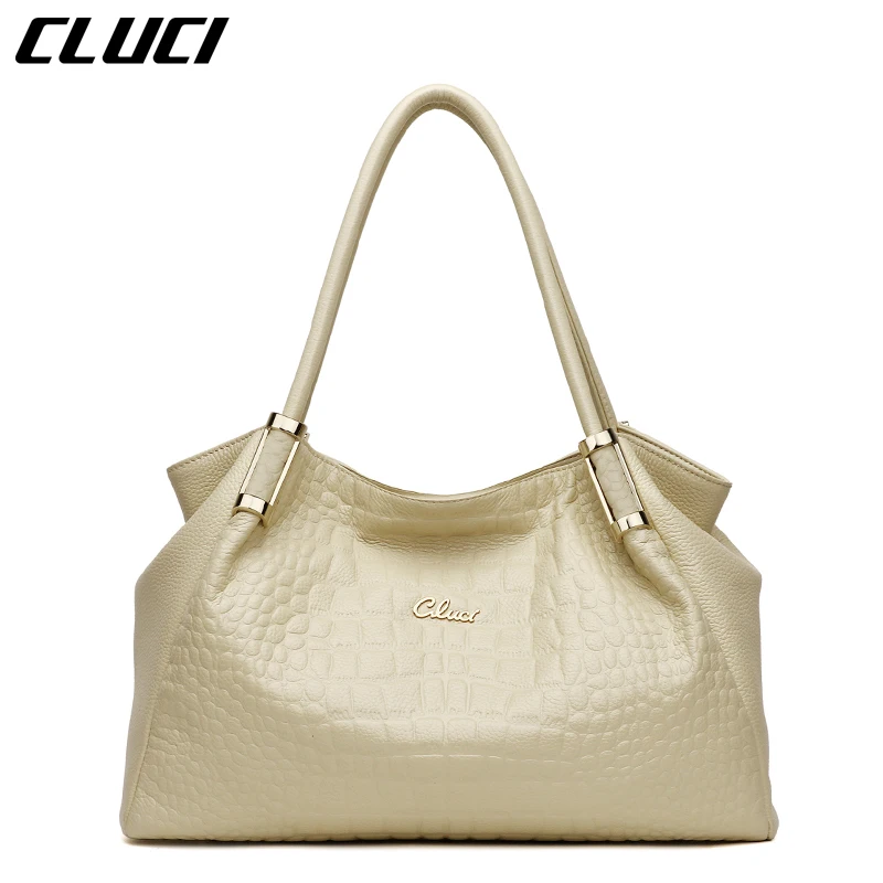 Beige Designer Leather Handbags For Women | semashow.com