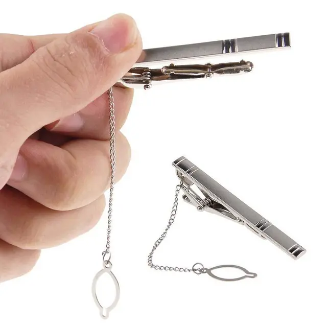 Neck Tie Clip Men Metal Silver Gold Simple Necktie Tie Bar Clasp Clip ...