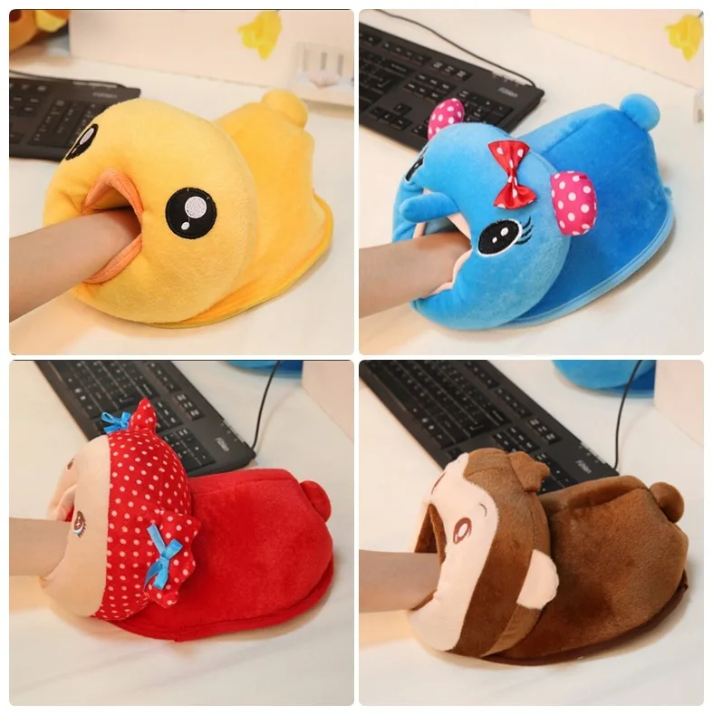 2015 New Cute USB Heated Hand Warmer Mouse Pad Plush Fabric Cotton Keep ...