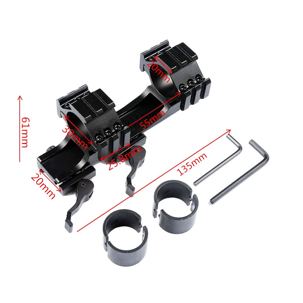 Heavy Duty Quick Release Cantilever Tri 20mm Rails 25.4mm 30mm Dual ...