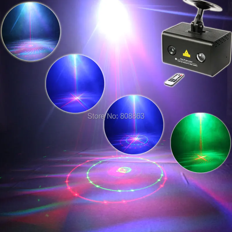 New R&g Laser 12 Patterns Projector Full Light Water Galaxy Effect Full ...