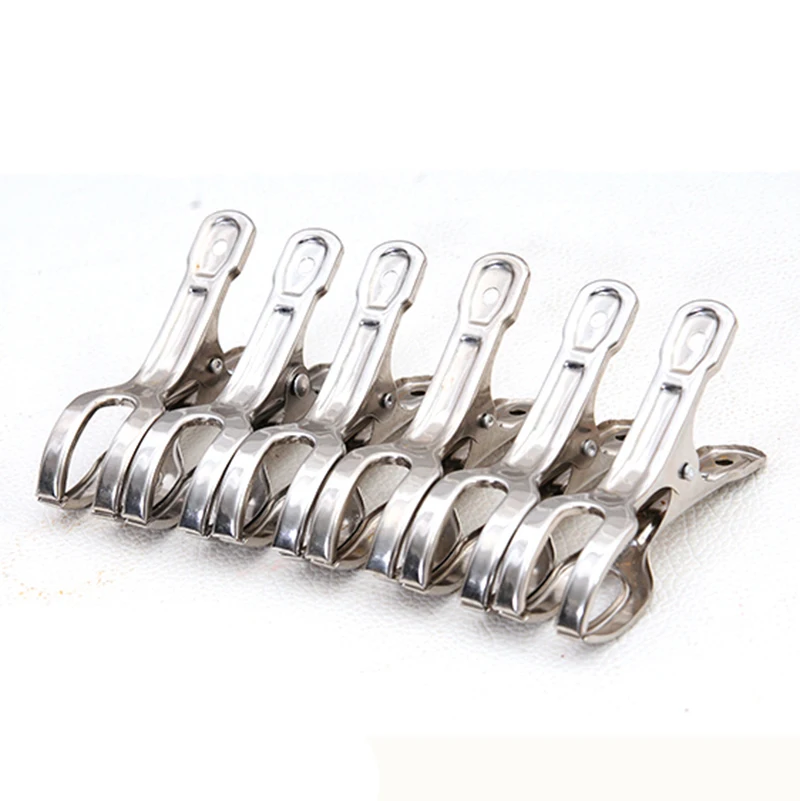 New 8pcs Small Drying Clothes Clips Pack Pegs Clothespin Stainless ...