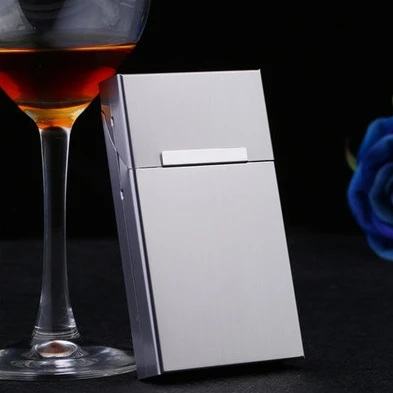 Fashion Ultra Thin Pipes Creative Personality Cigaret Case Slim Metal ...