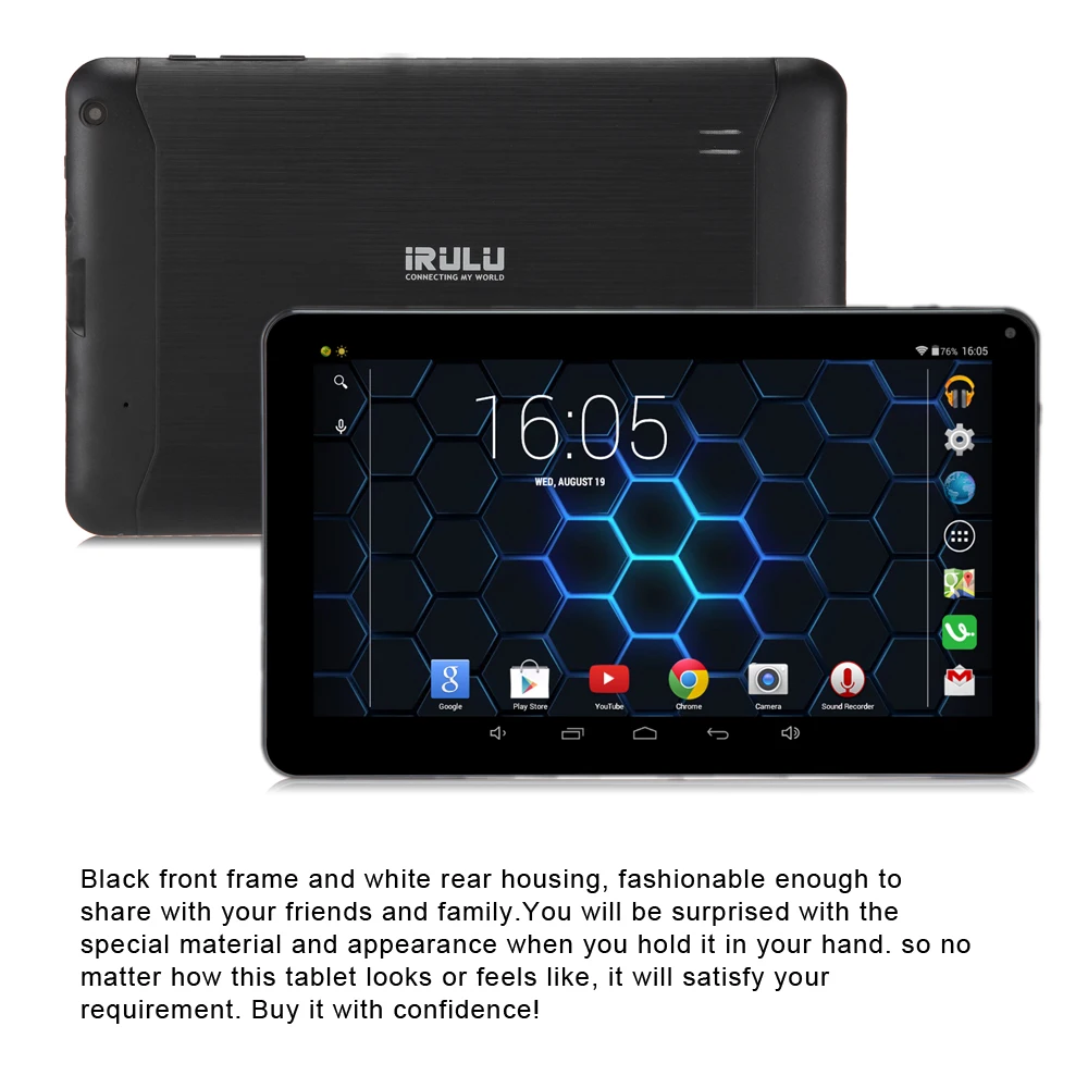 iRULU EXpro X1Pro 9 "Tablet PC Quad Core Android 4.4 8 GB GMS Google ...