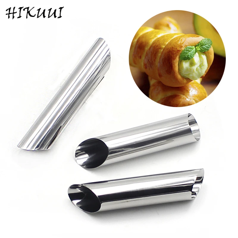 3pcs/set Stainless Steel Croissants Mold Spiral Baked Cake Molds DIY ...