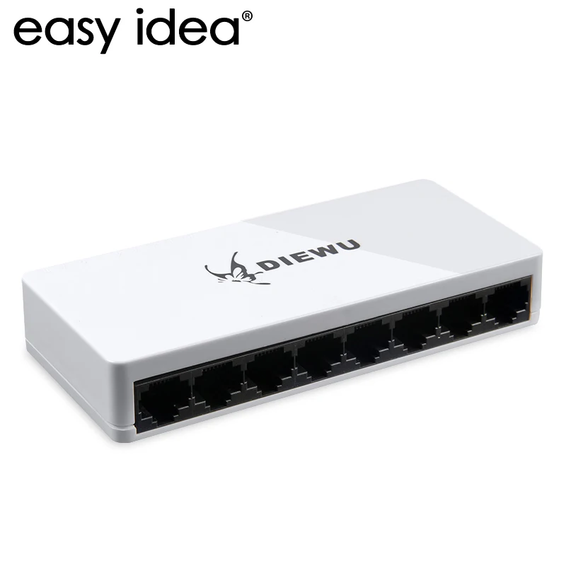 High Performance Mini Network Switch HUB 8 Port 10/100Mbps Fast LAN ...