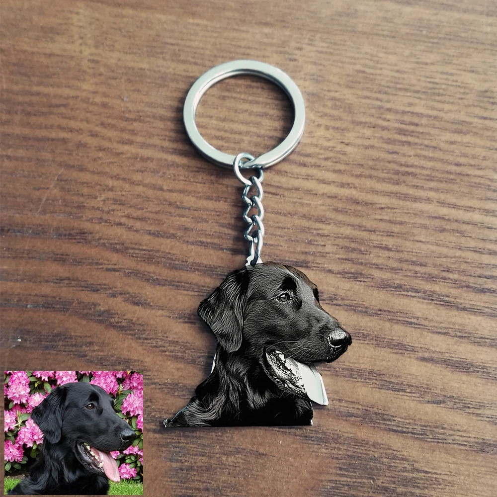 Aliexpress Buy Custom Pet Photo Keychain Engraved Name Stainless 