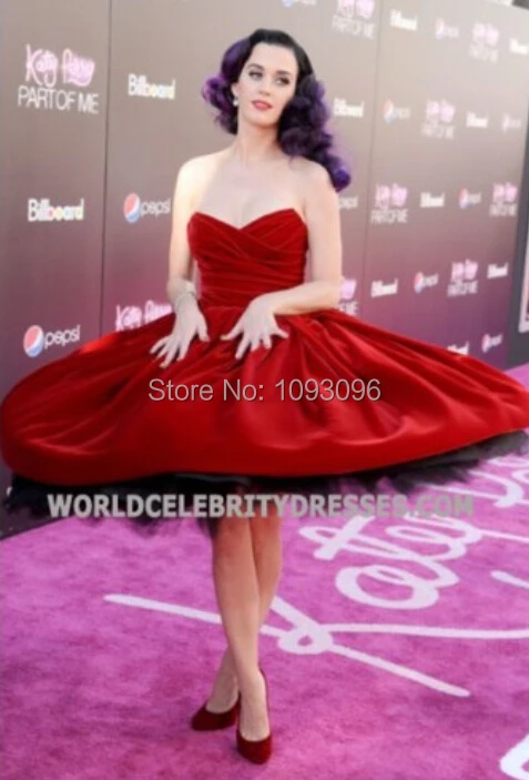 Free-Shipping-Katy-Perry-Red-Sweetheart-Mini-Short-Celebrity-Dress-Red ...