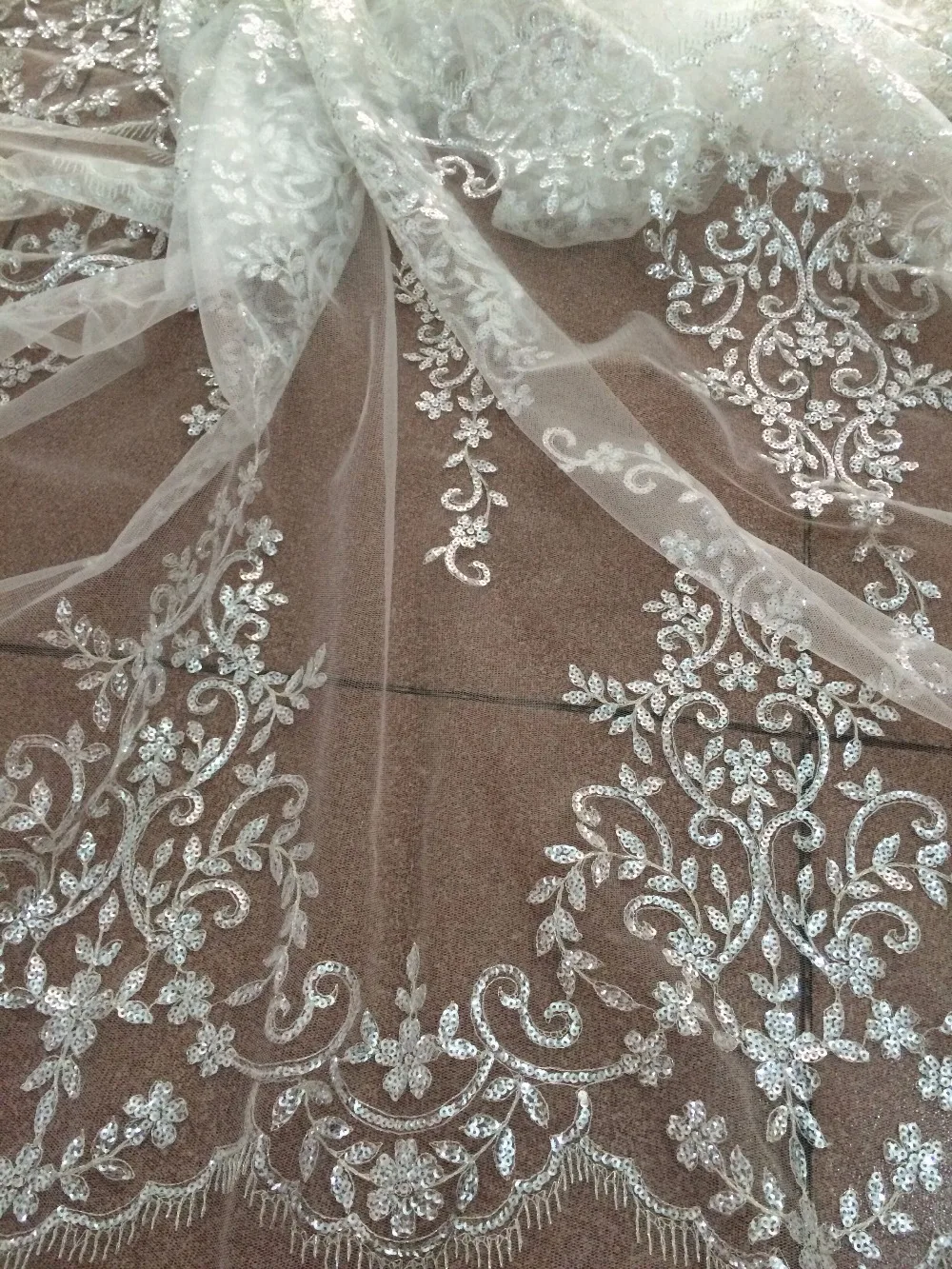 Tela africana bordada con lentejuelas, tejido de encaje francés, a la ...