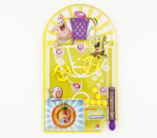 3pcs 2 In 1 Spongebob Squarepants Pinball Toy With Puzzle Game Kids ...
