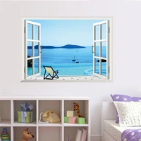 Sea Beach Island 3D Window Wall Stickers – Replete With Deals