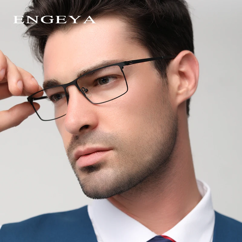 Aliexpress Buy Optical Metal Glasses Frame Men Retro Clear Myopia 