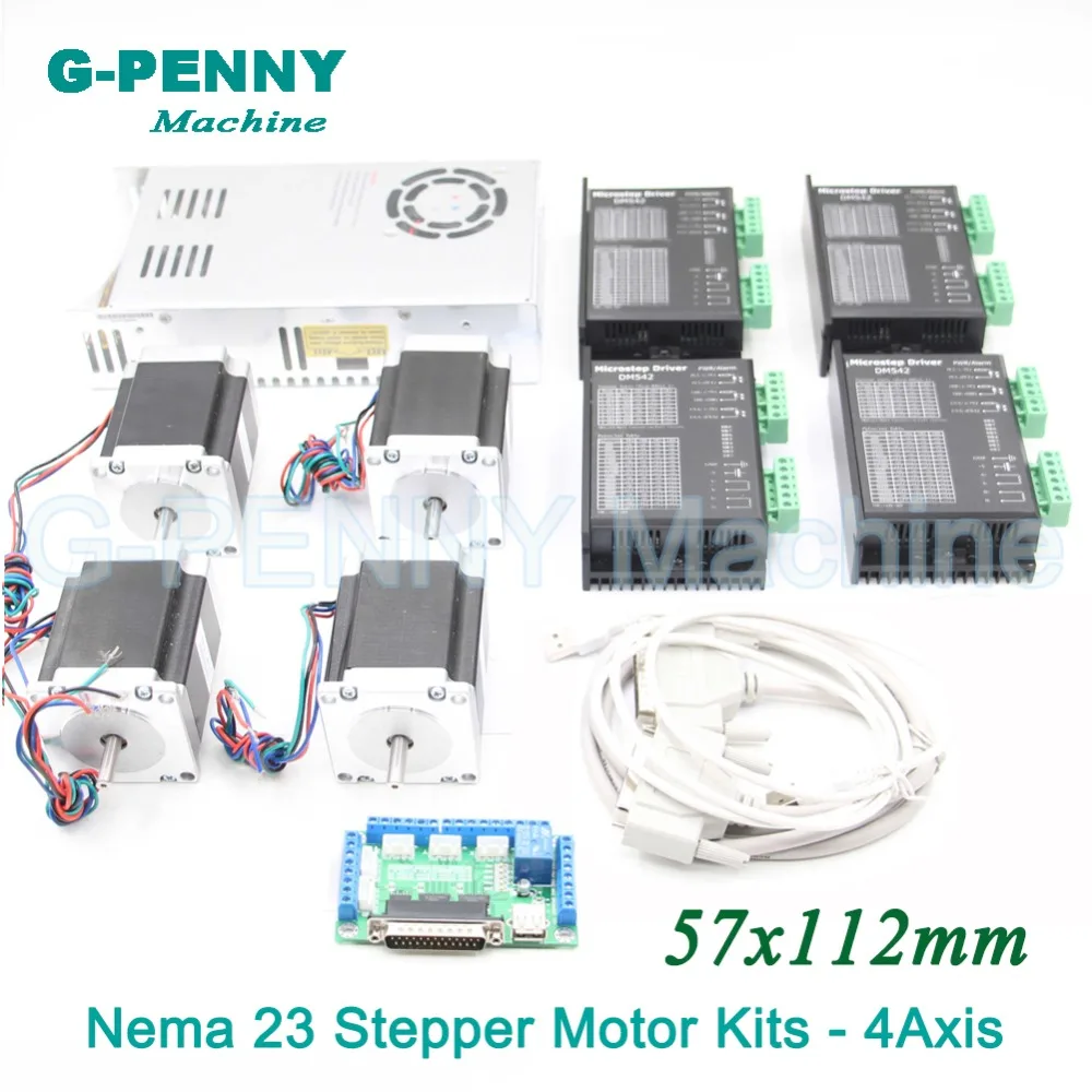 4Axis CNC stepper motor control kits name23 stepping motor + Driver 24 ...
