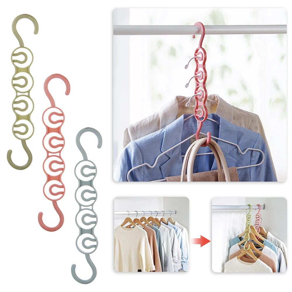 1PC Multi port Support Circle Clothes Hanger Clothes Drying Rack ...