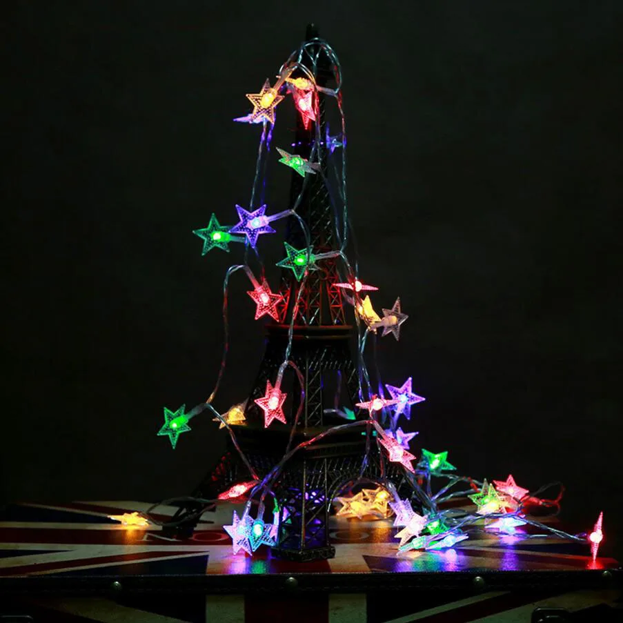 LED star light string of colored lights flash lamp set small lights all ...